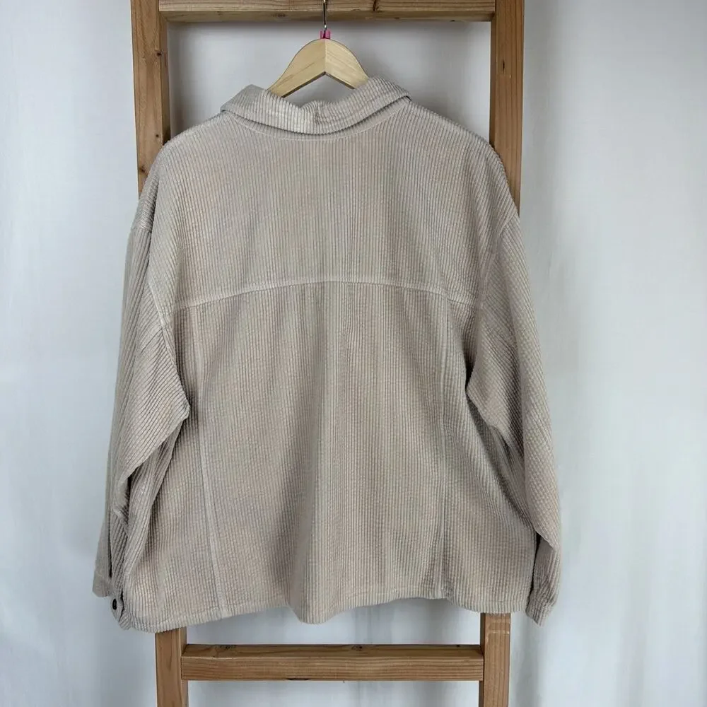 Kleen | Tops | Nwt Kleen Big Shirt Corduroy 0 Cotton Shirt Short Jacket ...